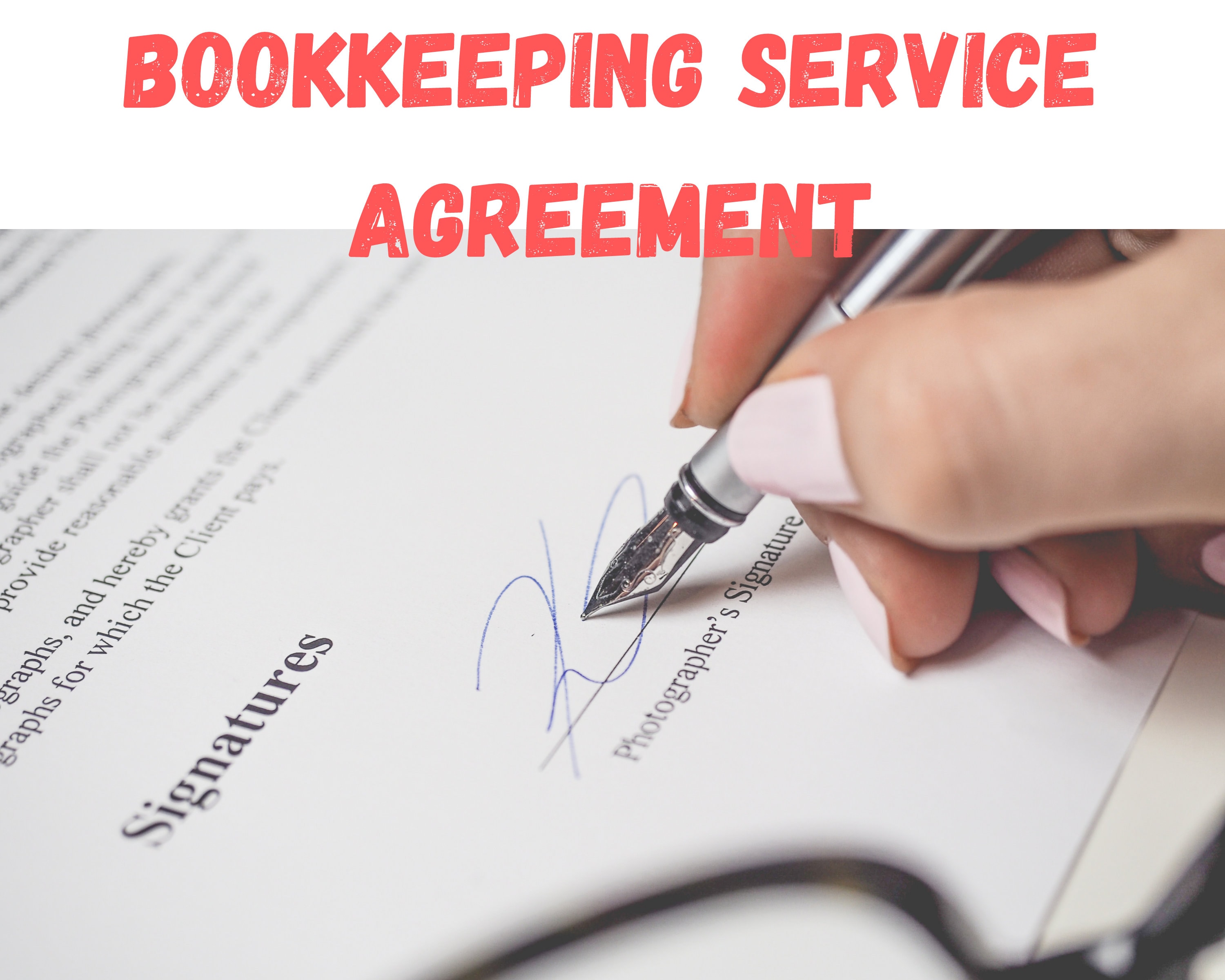 Bookkeeping Agreement /contract / Accounting Service Agreement ...