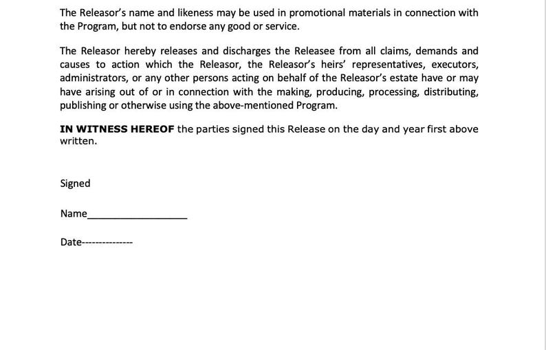 Podcast Release Agreement Template | Guest Consent & Interview Form ...