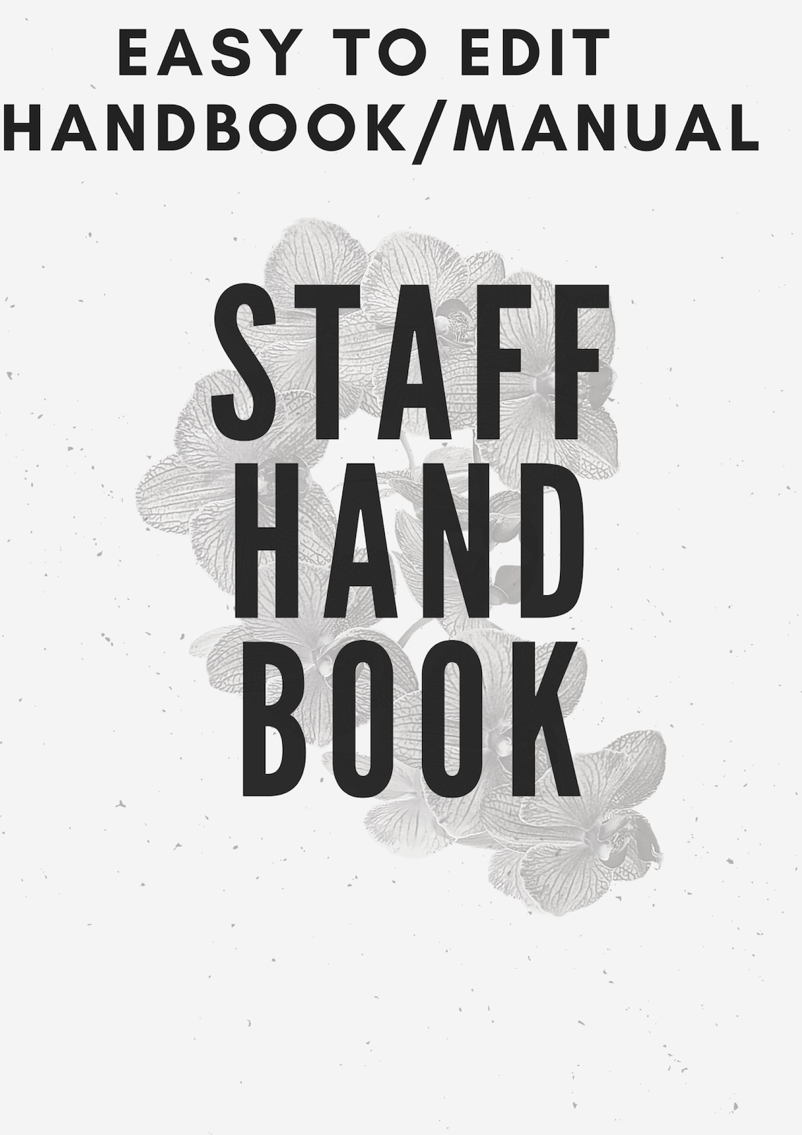 Easy to Edit Employee Handbook / Manual /staff Handbook /small Business ...
