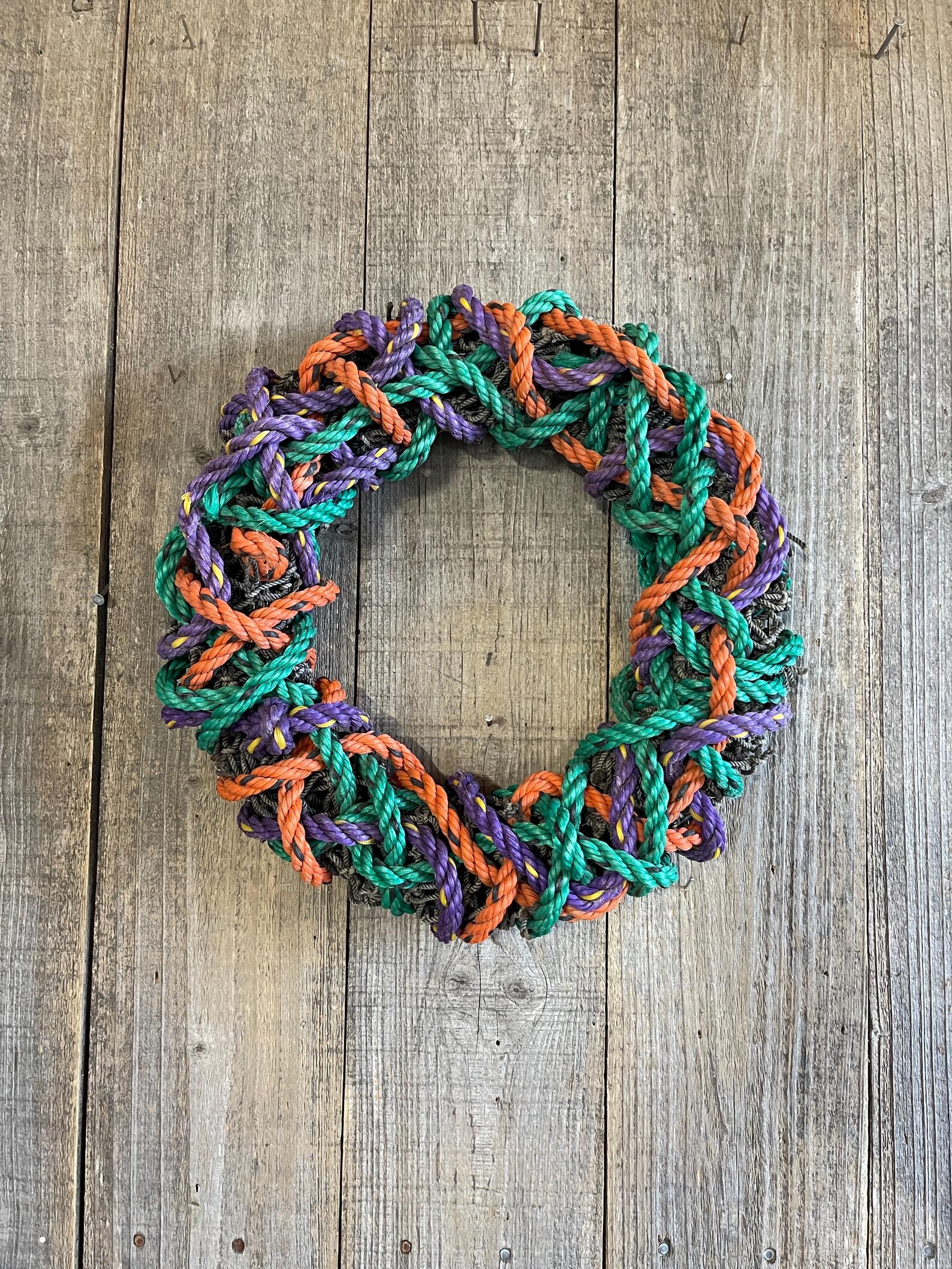 New England Tangled Rope Wreath in Dark Autumn Colors - Etsy