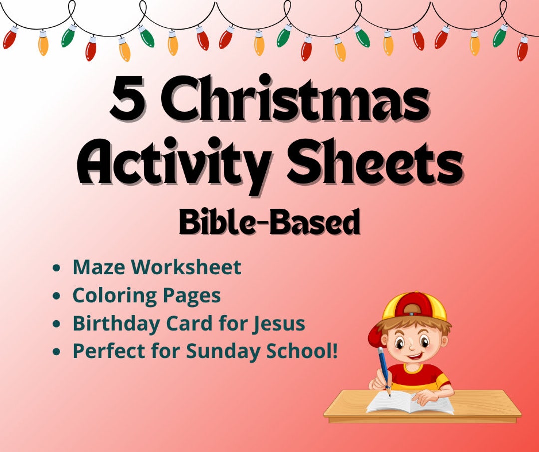 Christmas Coloring and Worksheets Sunday School - Etsy