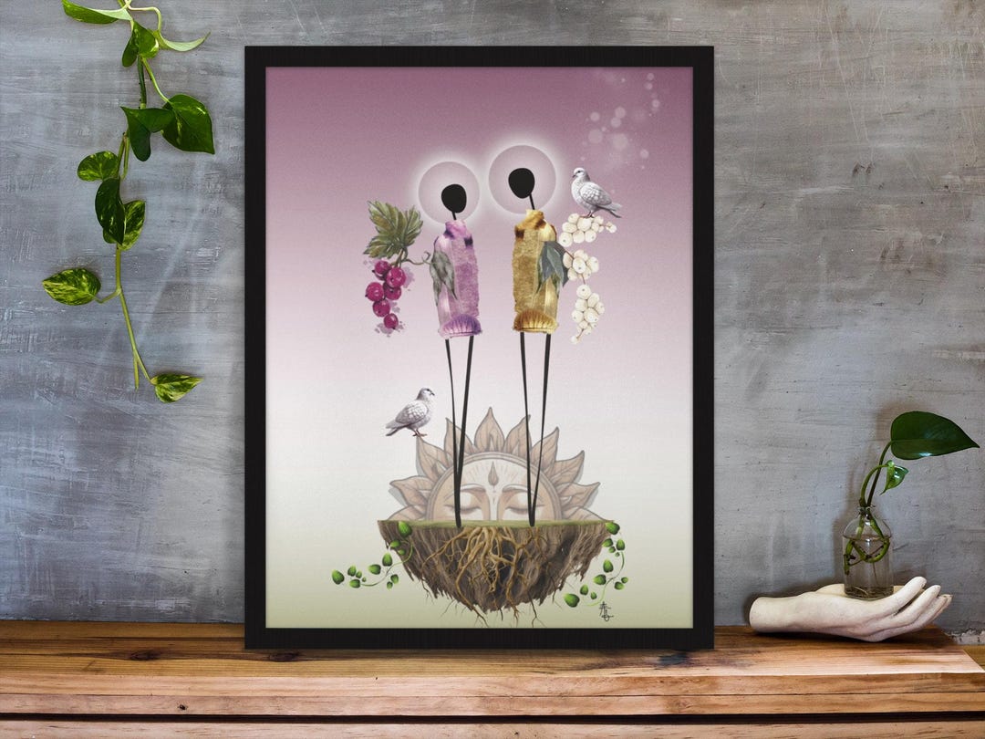 Divine Union Art Print: Sacred Lovers Portal, Spiritual Wall Art - Etsy