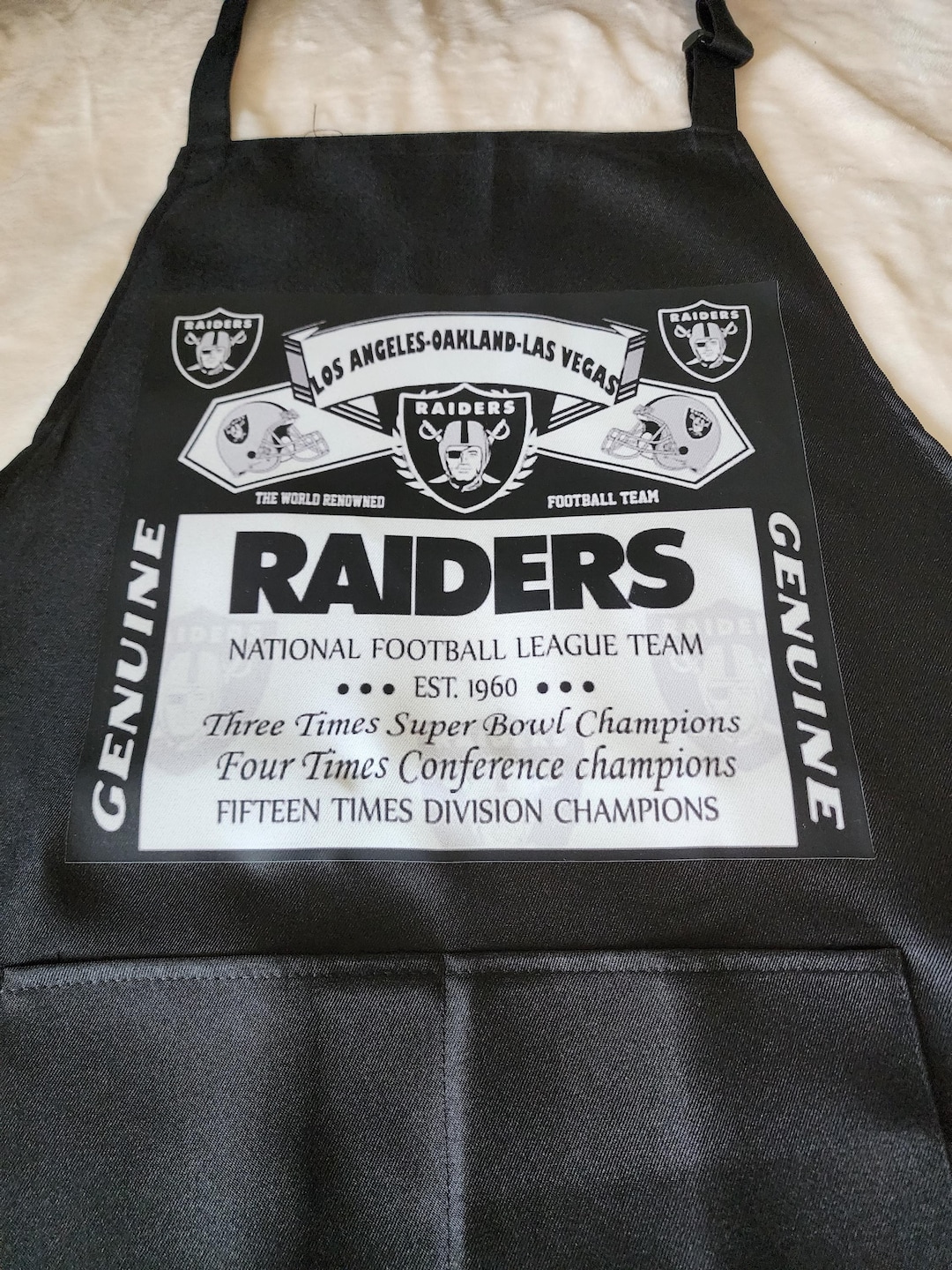 Las Vegas Raiders Cooking Apron - Etsy