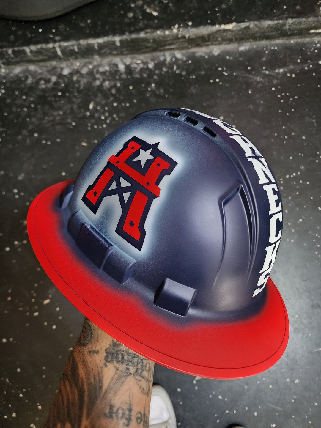Houston Roughnecks Hard Hat - Etsy