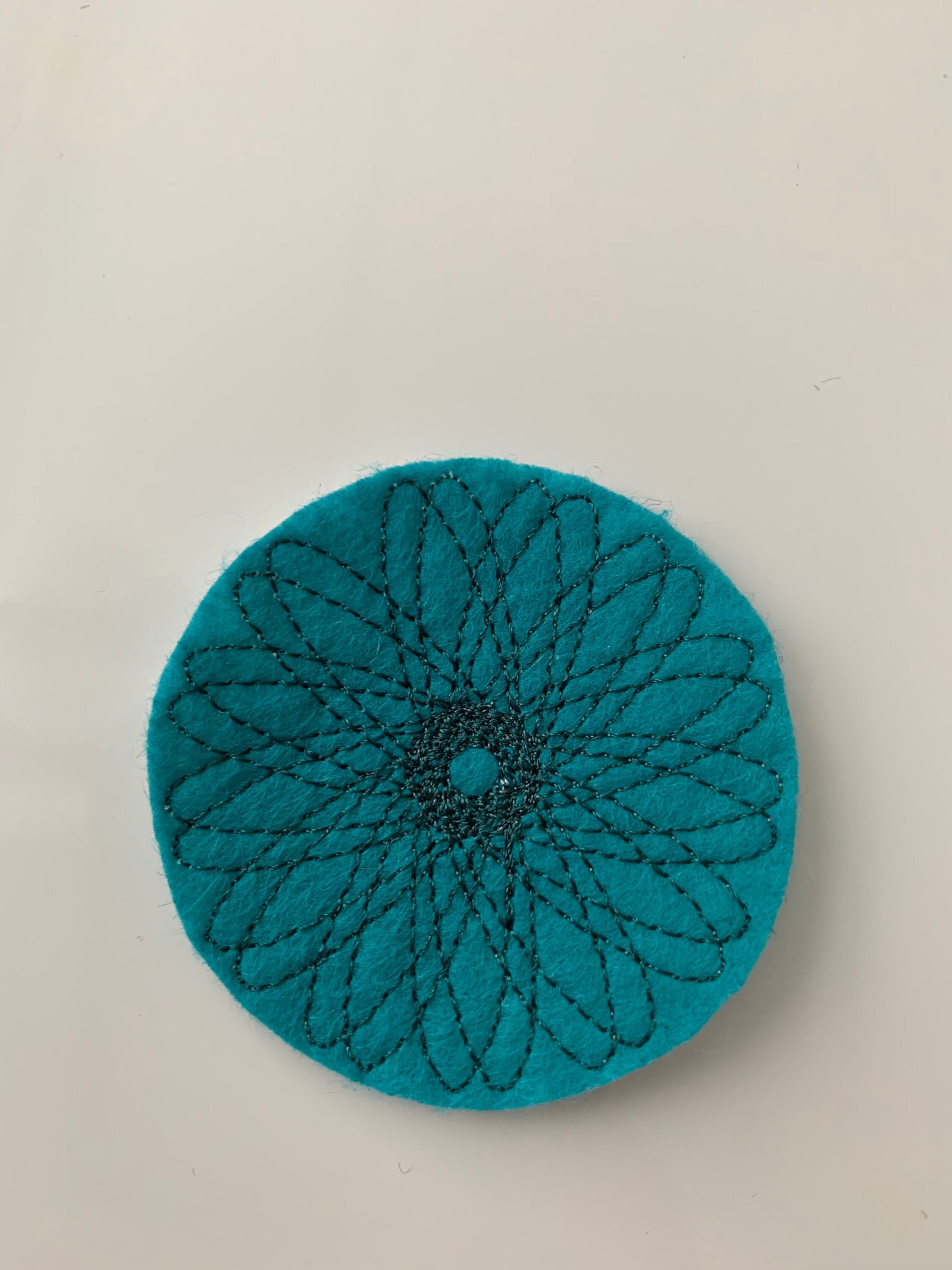 Machine Embroidered Circle Iron on Patch - Etsy UK