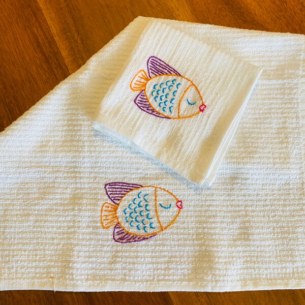 Fish Hand Towels - Etsy