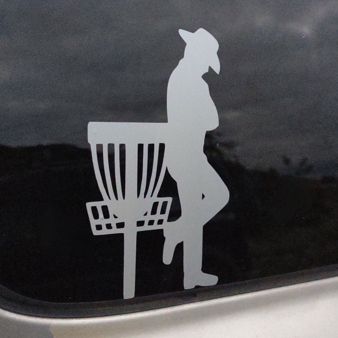 Disc Golf Cowboy Vinyl Sticker Decal - Etsy