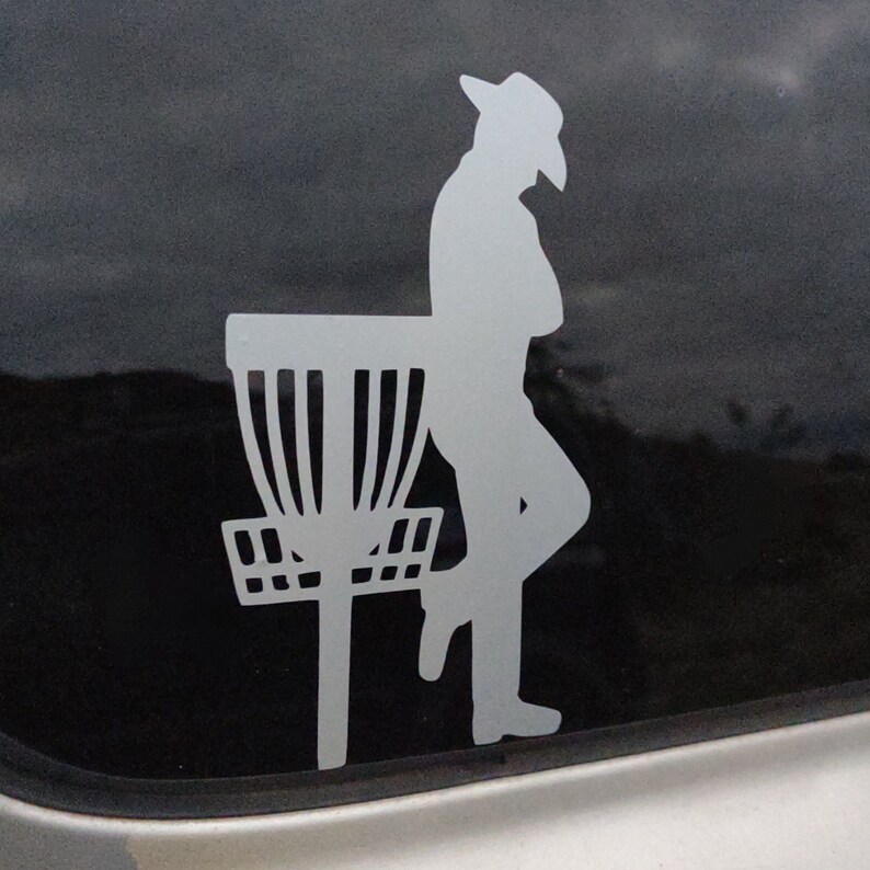 Disc Golf Cowboy Vinyl Sticker Decal - Etsy