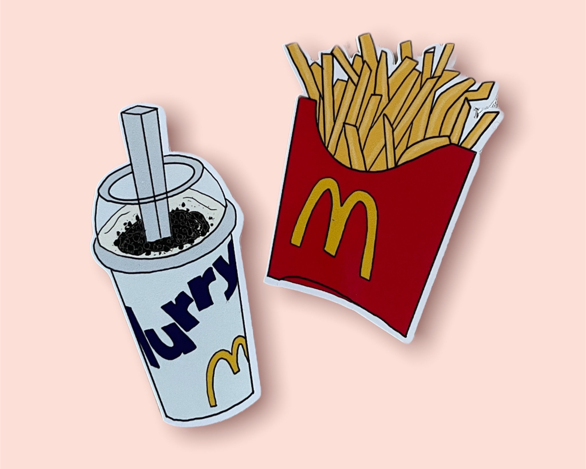 Mcdonalds Fries and Mcflurry Stickers - Etsy