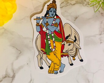 Krishna Sticker - Etsy