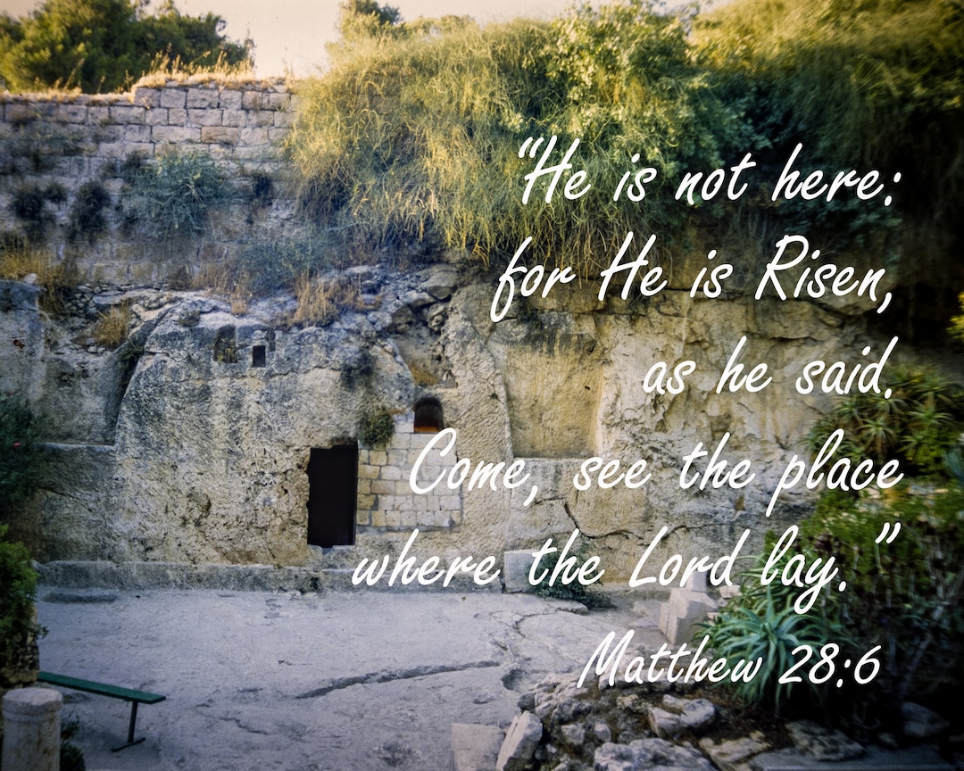 Matthew 28:6 he is Risen the Hope of Easter - Etsy