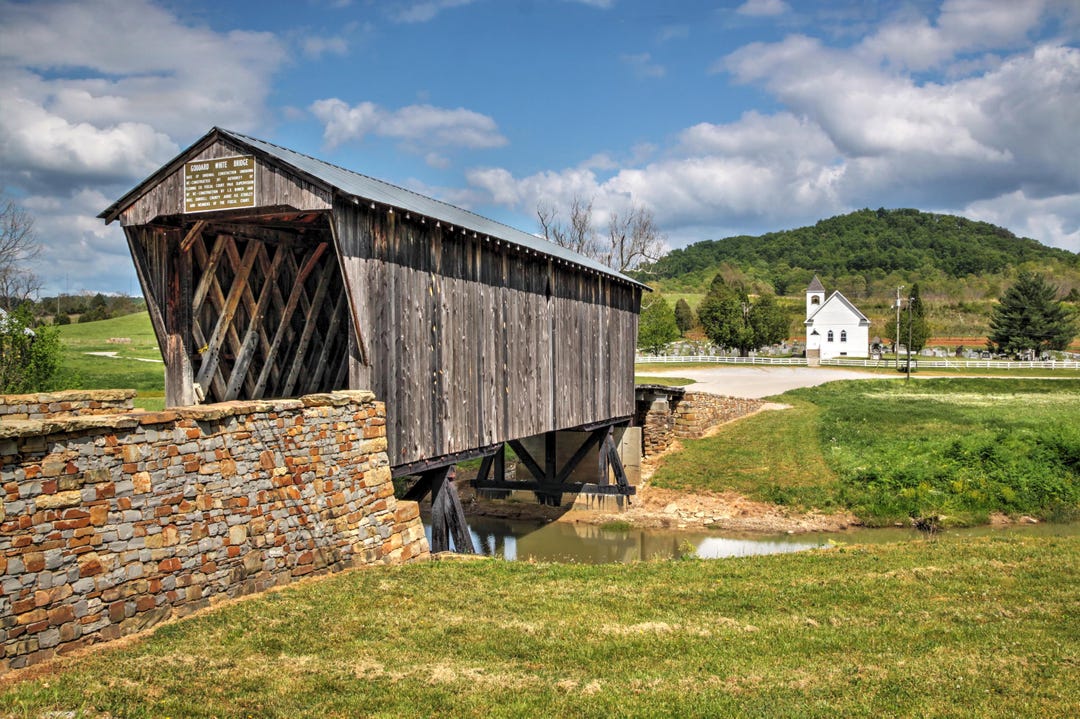 Goddard White Covered Bridge - Flemingsburg, Kentucky - Sand Lick Creek ...