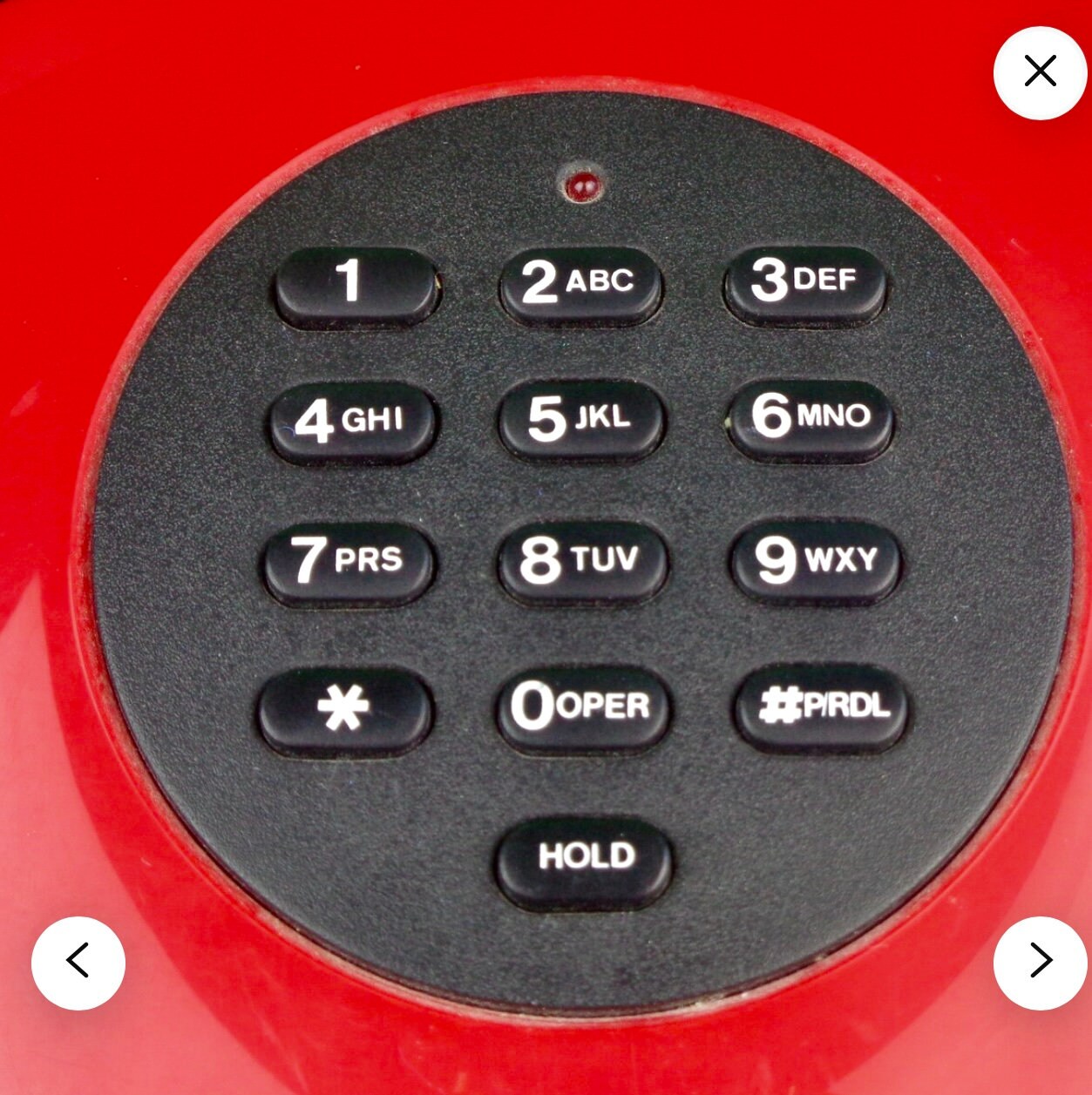Red Desk Phone Vintage Telmax Red Black Button Dial - Etsy