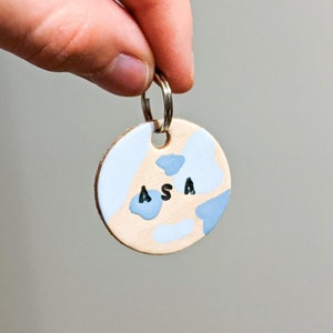 Hand-painted, Customizable Leather Pet Tag | Personalized Dog/cat Tags ...