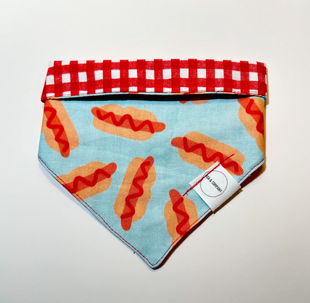 Barbe-cute Reversible Bandana | Funny Hot Dog Ketchup Fast Food ...