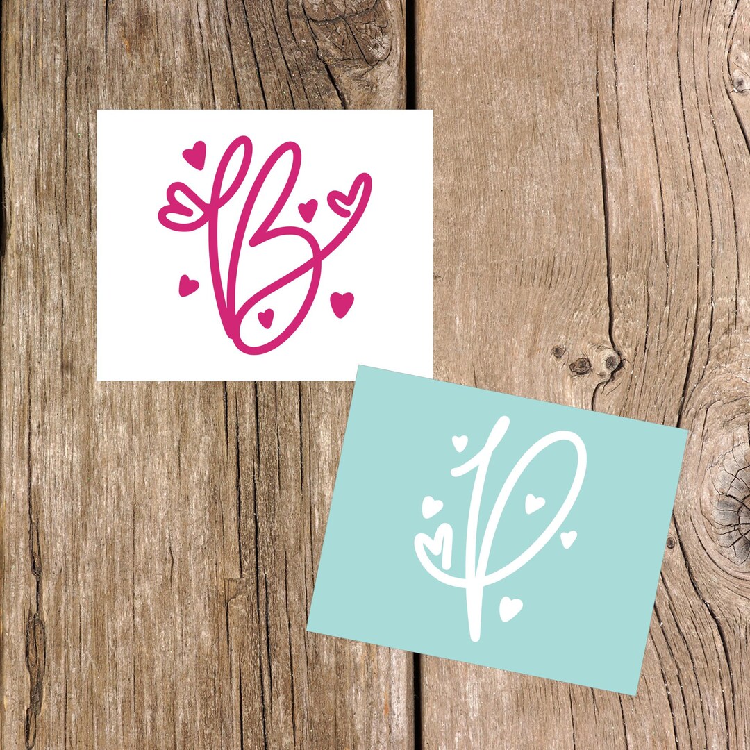 Single Initial Vinyl Decal: Custom Laptop, Car, Cup Decal - Etsy