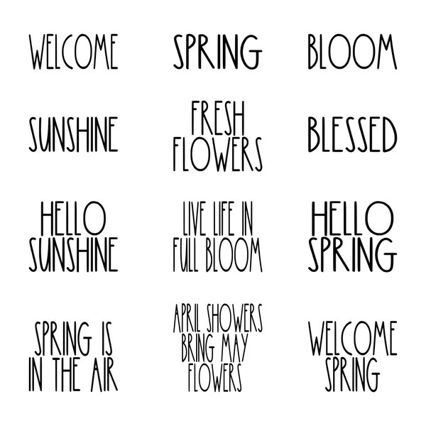 Spring Words - Etsy