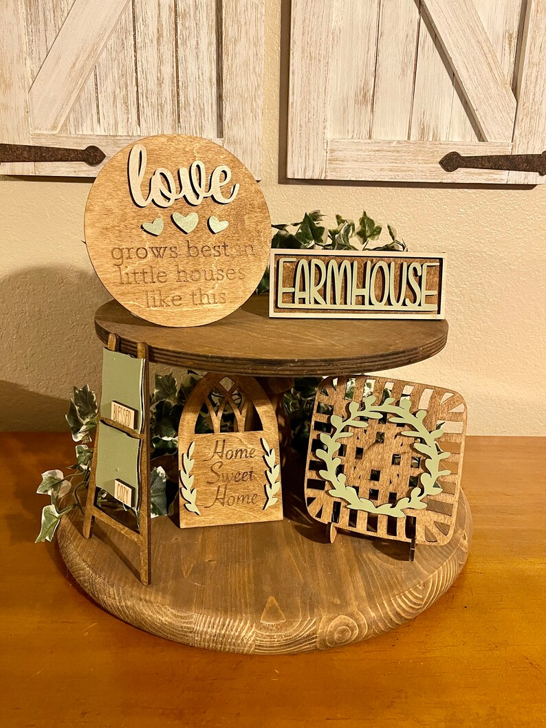 Farmhouse Tiered Tray Decor Farmhouse Signs Rustic Tiered - Etsy