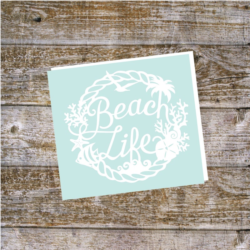 Beach Life Decal - Etsy