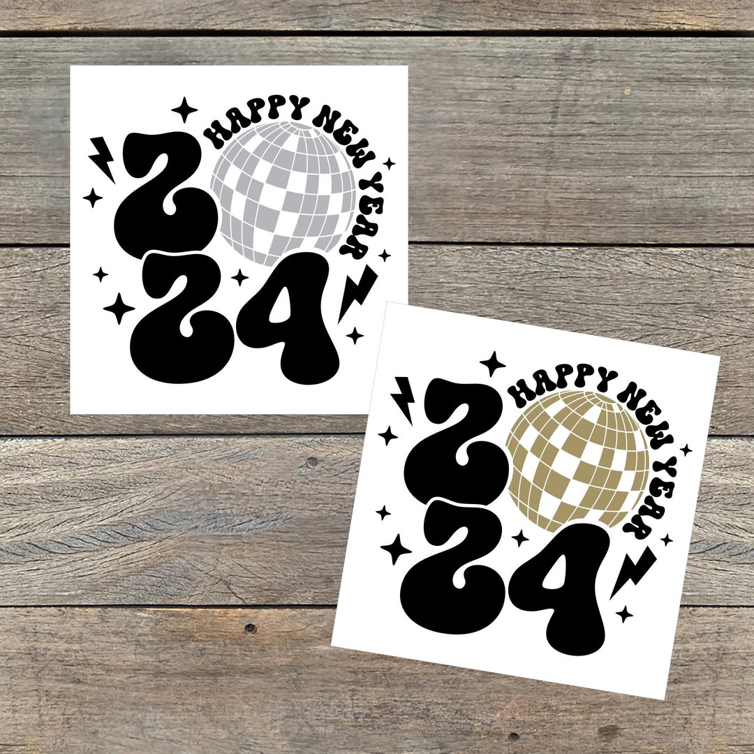 Happy New Year 2024 Vinyl Decal New Years Decal 2024 Decal - Etsy