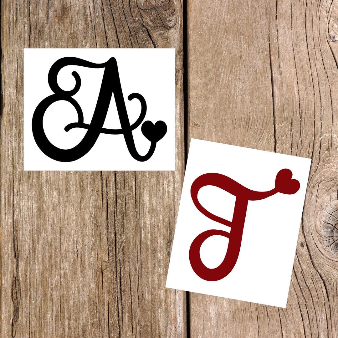 Single Letter Vinyl Decal: Initial Car, Laptop, Cup Decal - Etsy