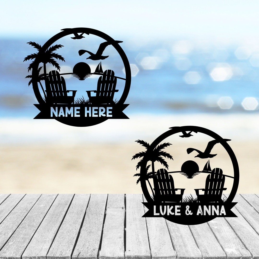 Custom Beach Vinyl Decal, Sunset Vinyl Decal, Beach Sunset Decal ...