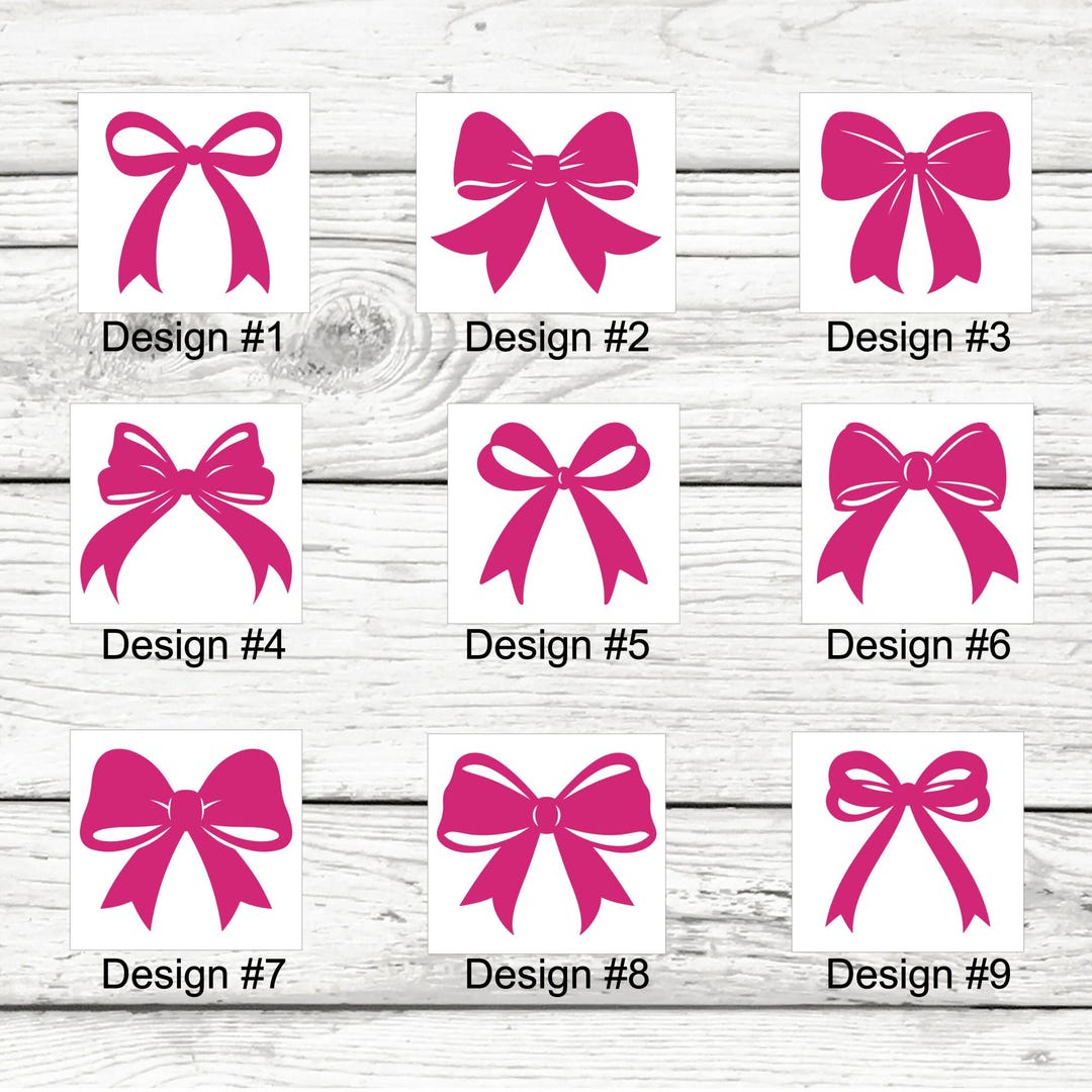 Bow Vinyl Decal: Car Window, Laptop Sticker - Etsy