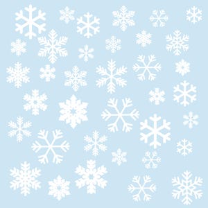 Snowflake Vinyl Decals: Full Sheet, Assorted Sizes - Etsy