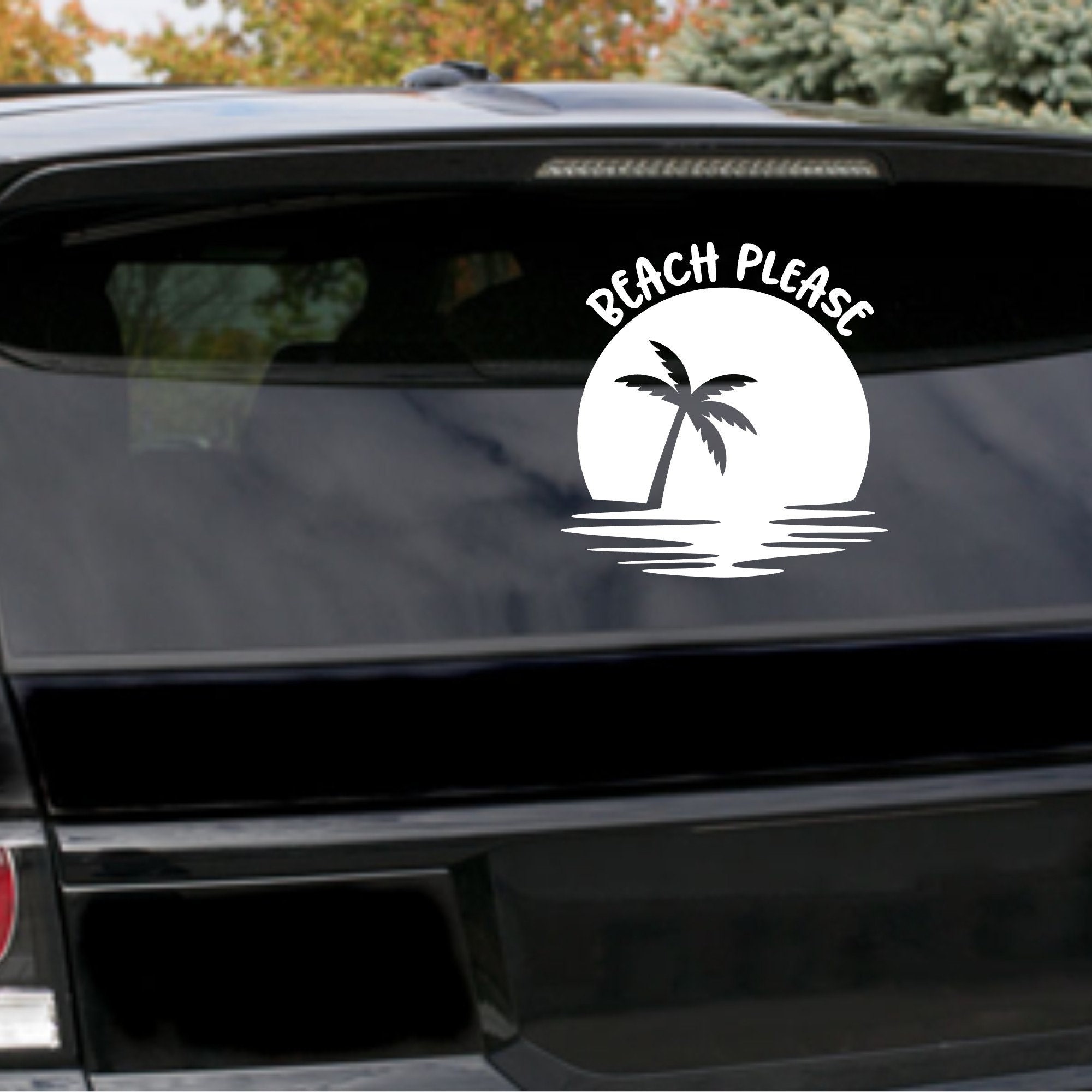 Beach Themed Decal Palm Tree Decal Dolphin Decal I Love the | Etsy