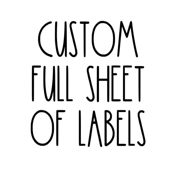 Custom Full Sheet of Vinyl Decals | Etsy