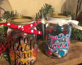 Teacher Candy Jar - Etsy