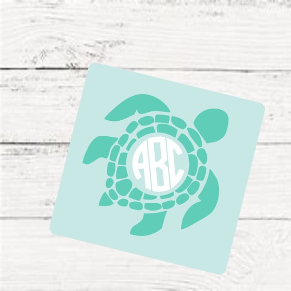 Turtle Monogram - Etsy