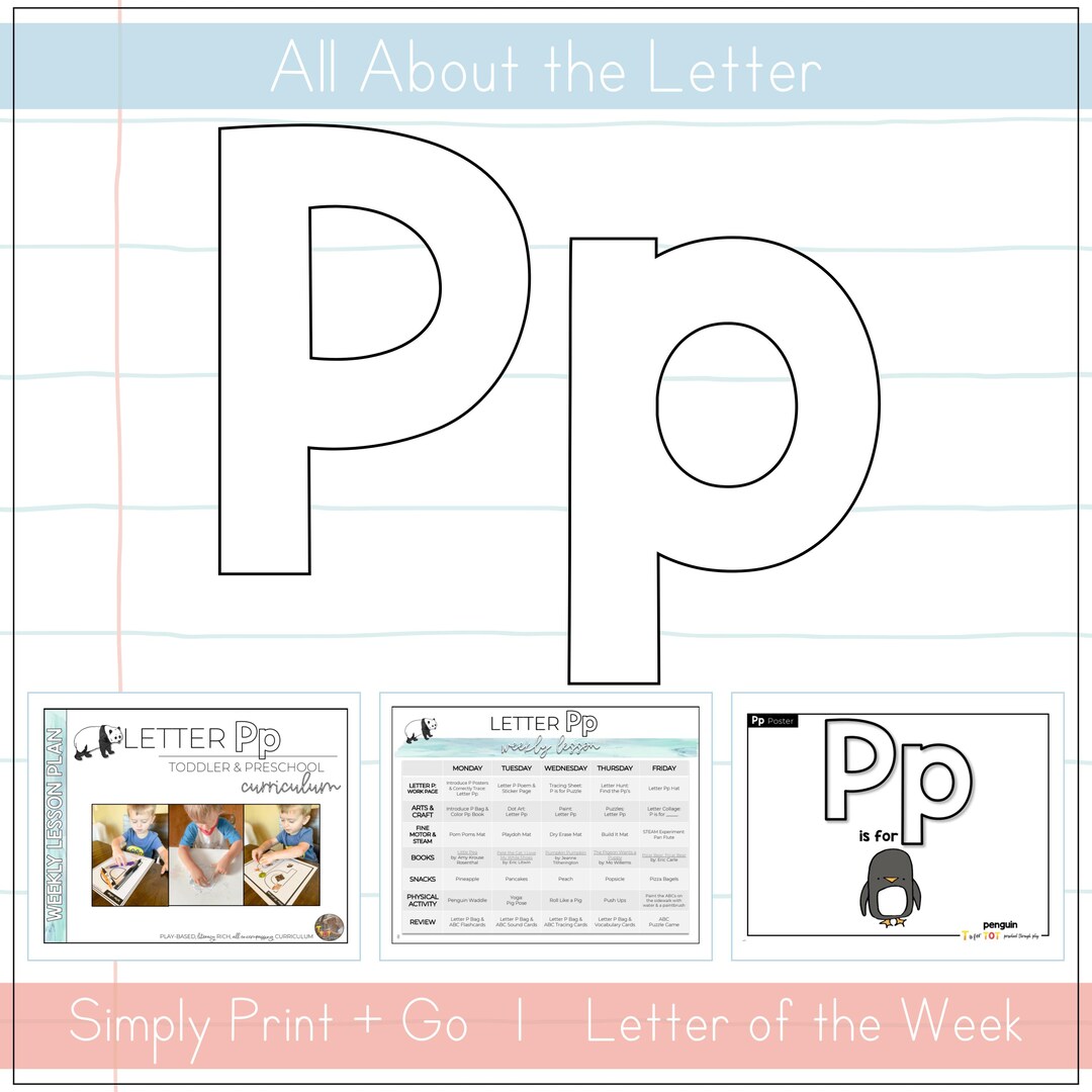 Toddler & Preschool | Letter Pp Curriculum - Etsy