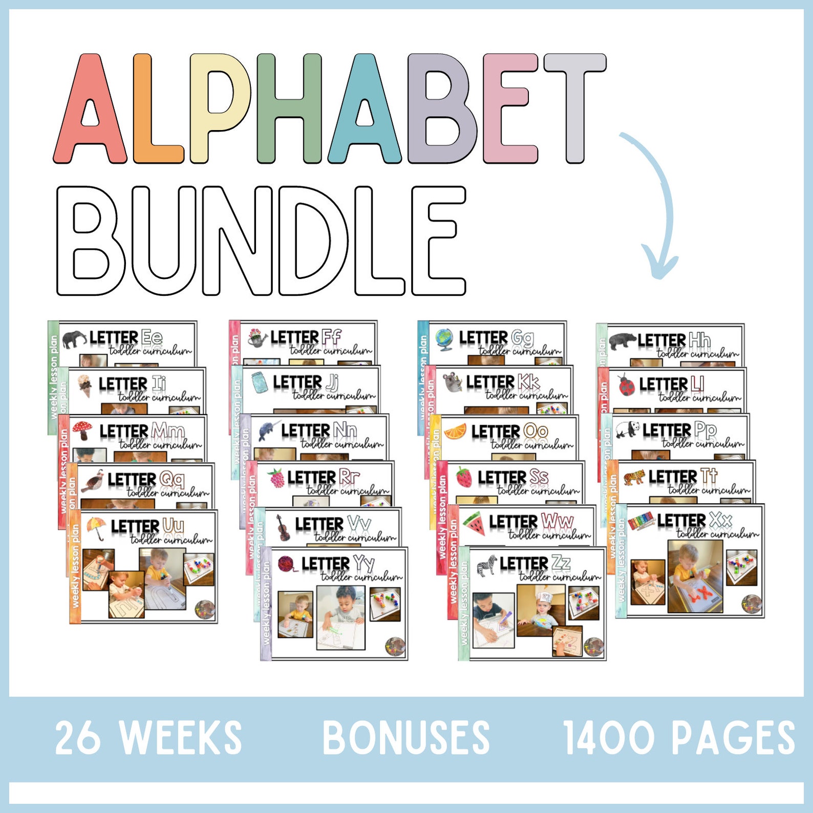 Toddler & Preschool Curriculum Alphabet Letters A-Z BUNDLE - Etsy