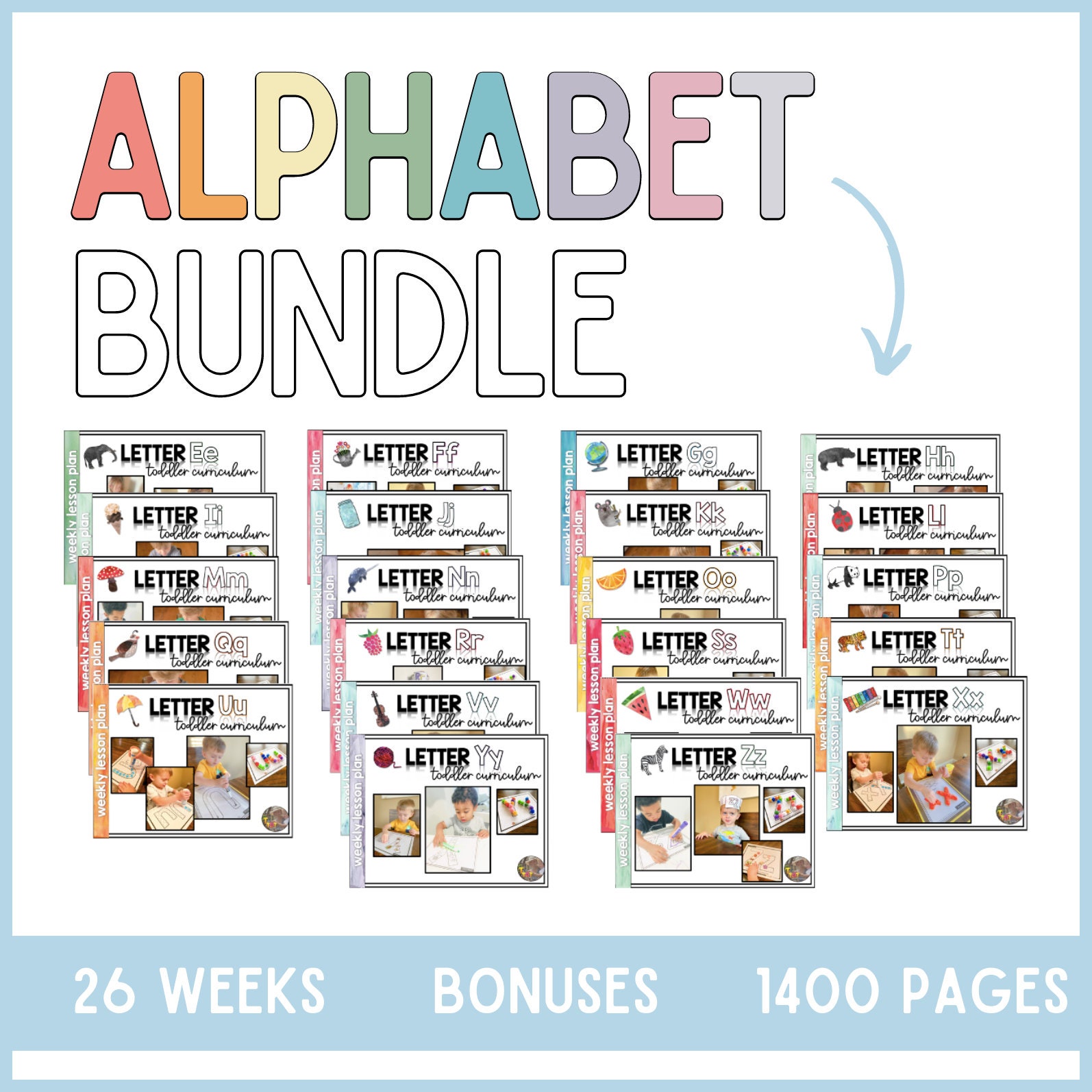 Toddler & Preschool Curriculum Alphabet Letters A-Z BUNDLE - Etsy