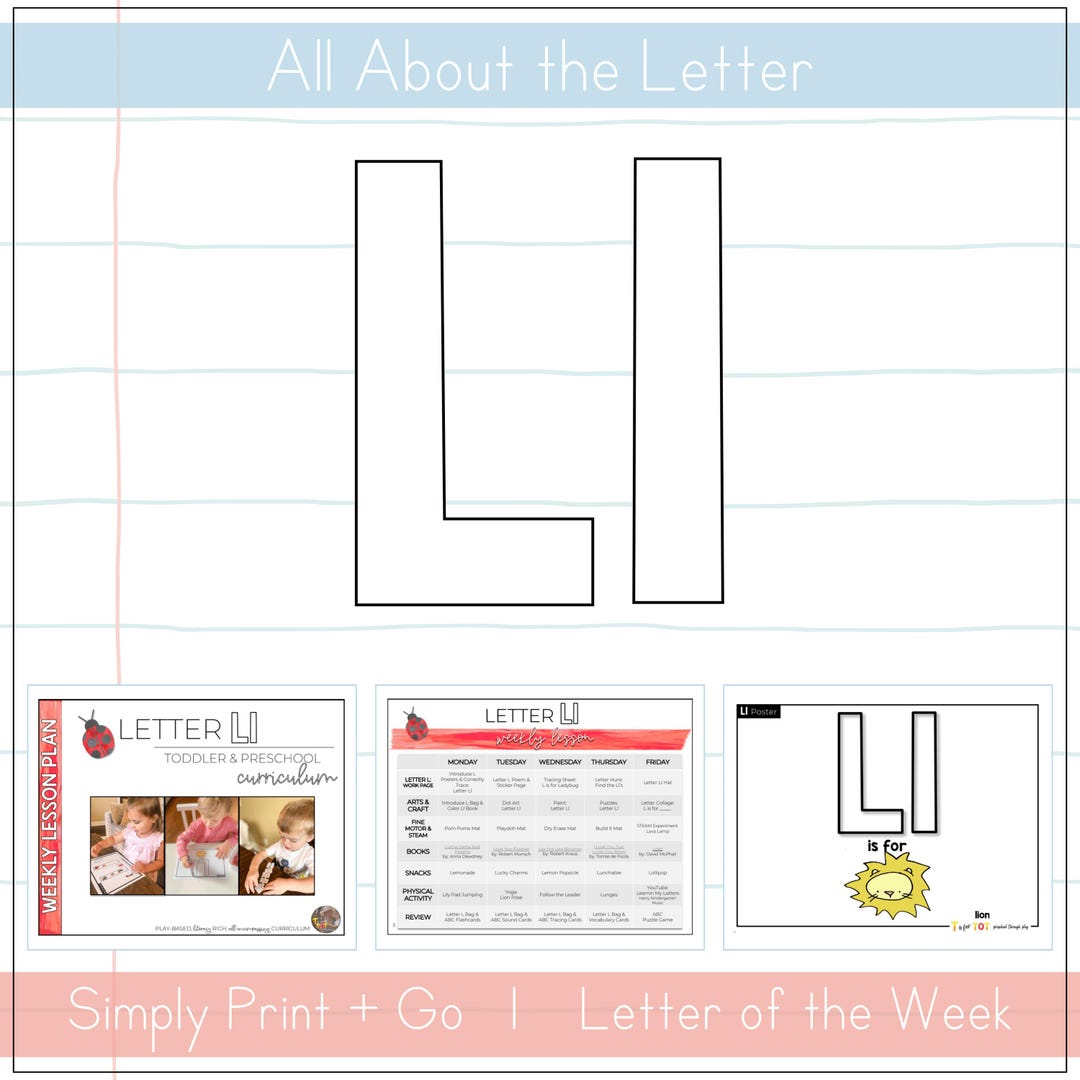 Toddler & Preschool Letter Ll Curriculum - Etsy