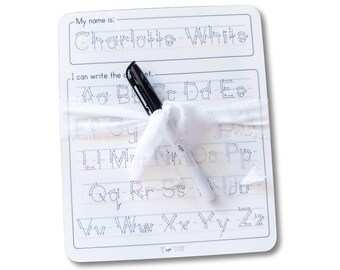 Personalized Name Tracing Board | Dry-erase Handwriting Practice ...
