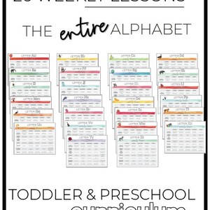 Toddler & Preschool Curriculum Alphabet Letters A-Z BUNDLE - Etsy