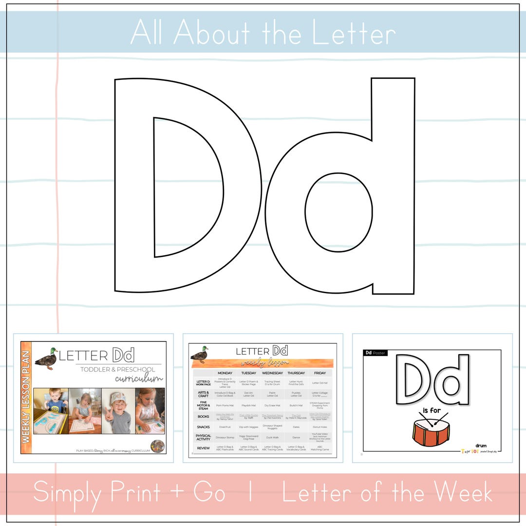 Toddler & Preschool | Letter Dd Curriculum - Etsy