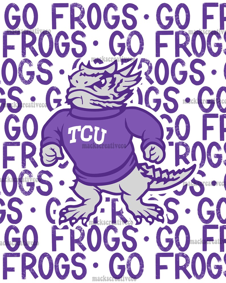 Texas Christian University Art Fun TCU Art Fun TCU Art - Etsy