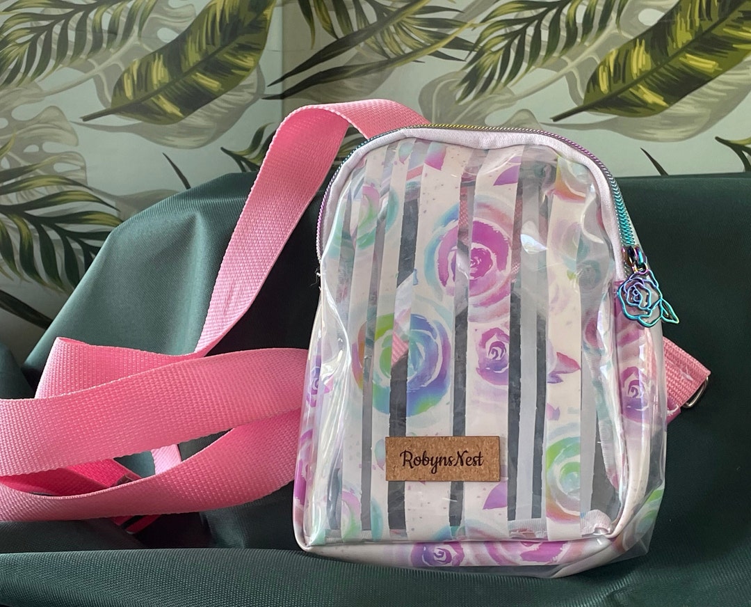 Mav Pack Made With Clear Roses Vinyl With Webbing Straps - Etsy
