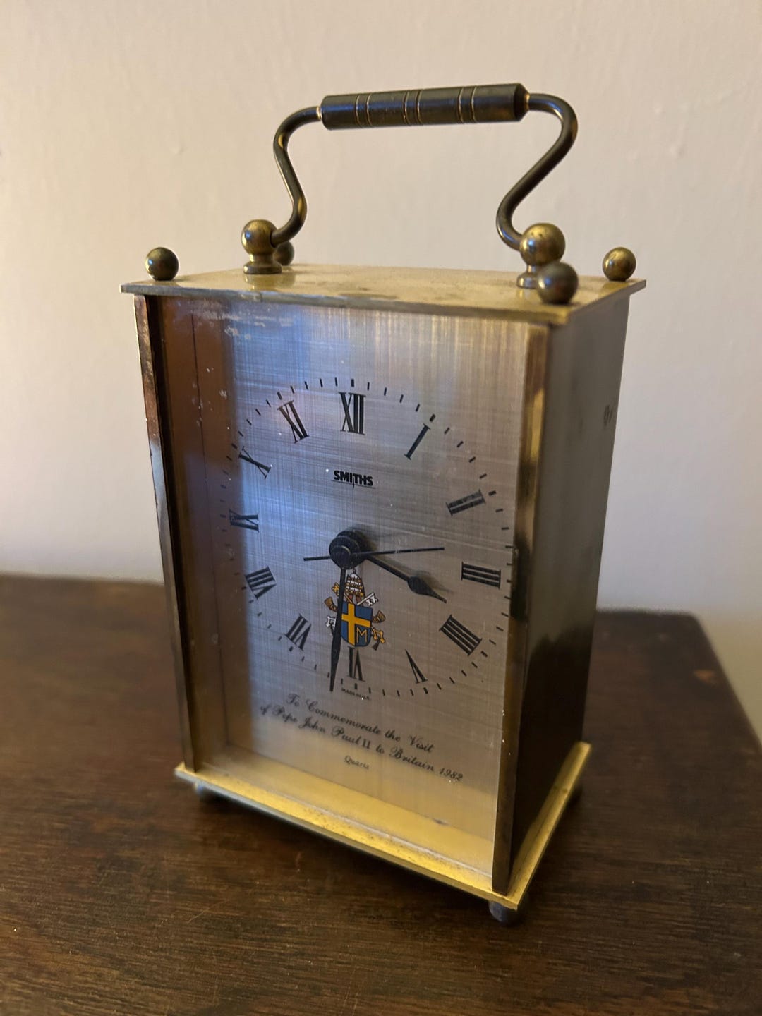 Smiths Quartz Carriage Clock Commemorating Papal Visit to England in ...