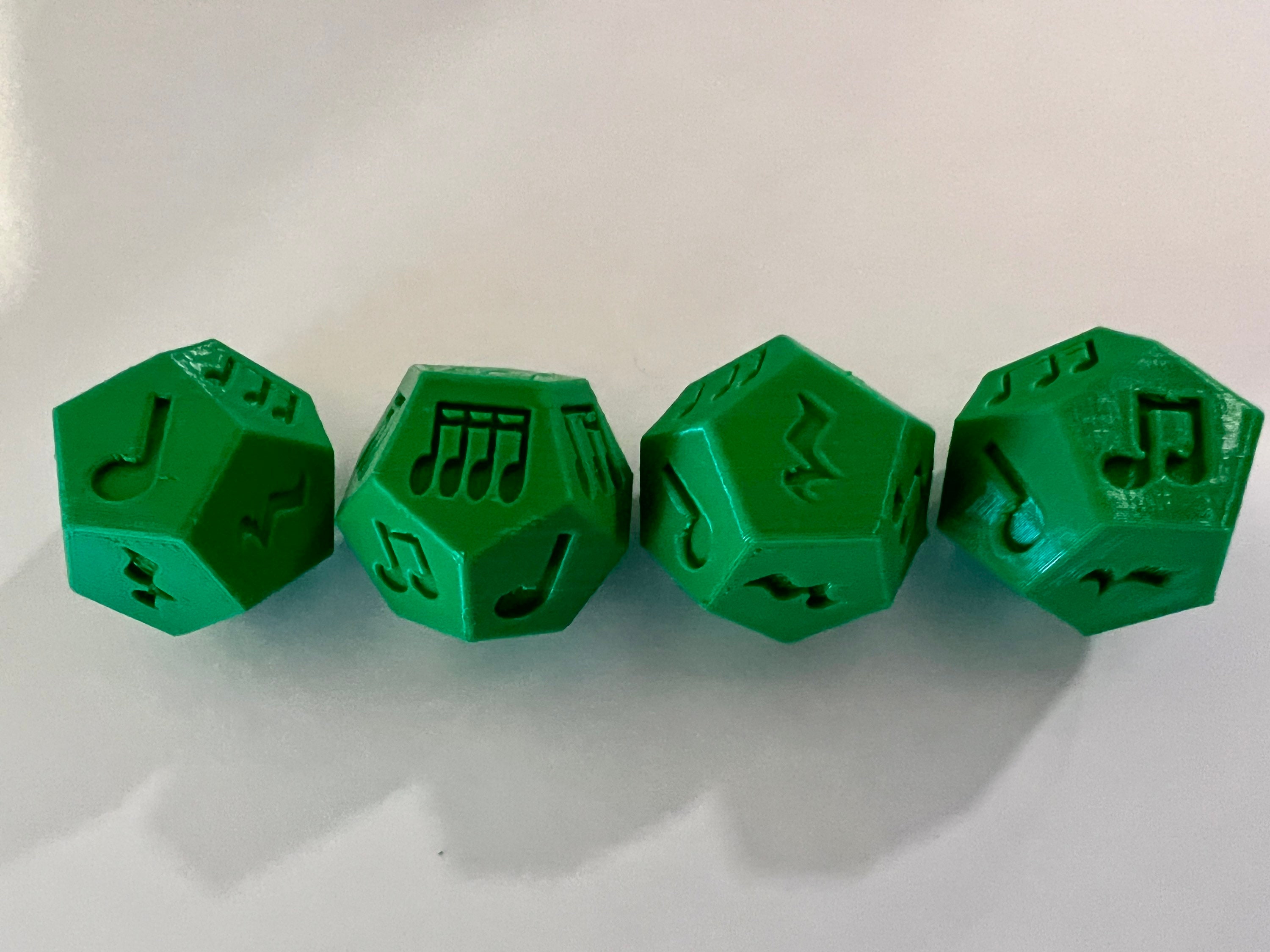 Music Rhythm Dice 3D Printed 1 Beat per Side - Etsy