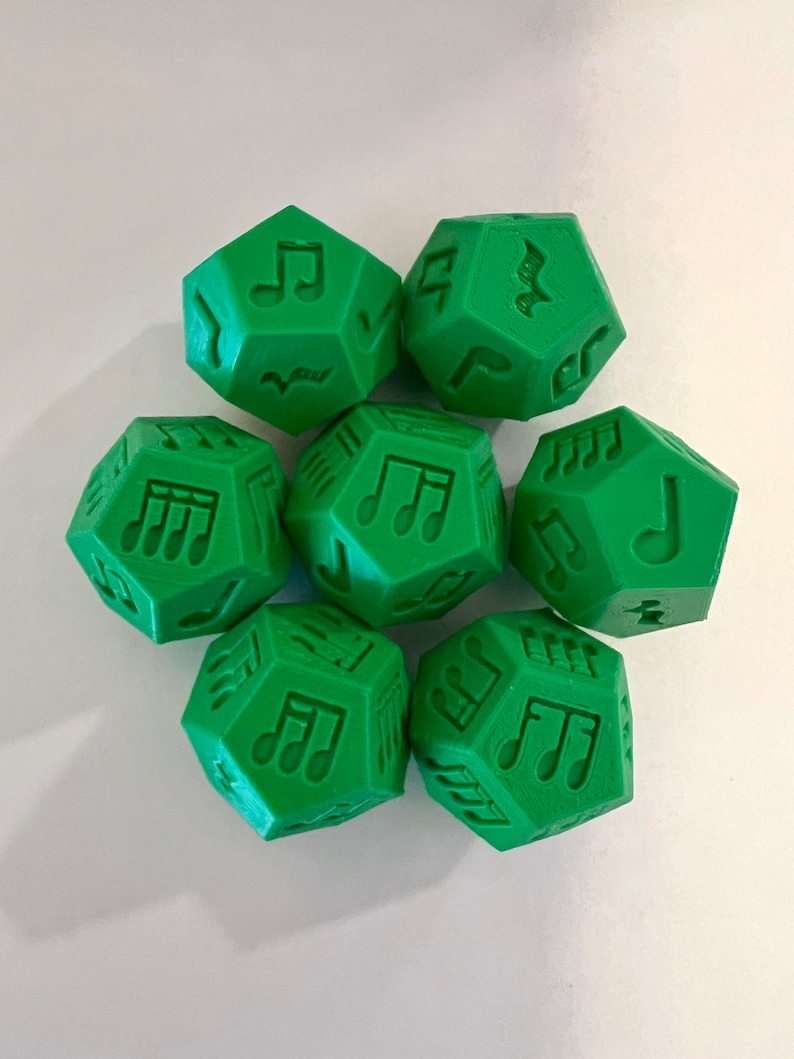 Music Theory Dice 3D Printed FREE SHIPPING on Whole Set - Etsy