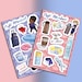 Flight Attendant Stickers! Cute Airplane Stickers! Pink and Blue Flight ...