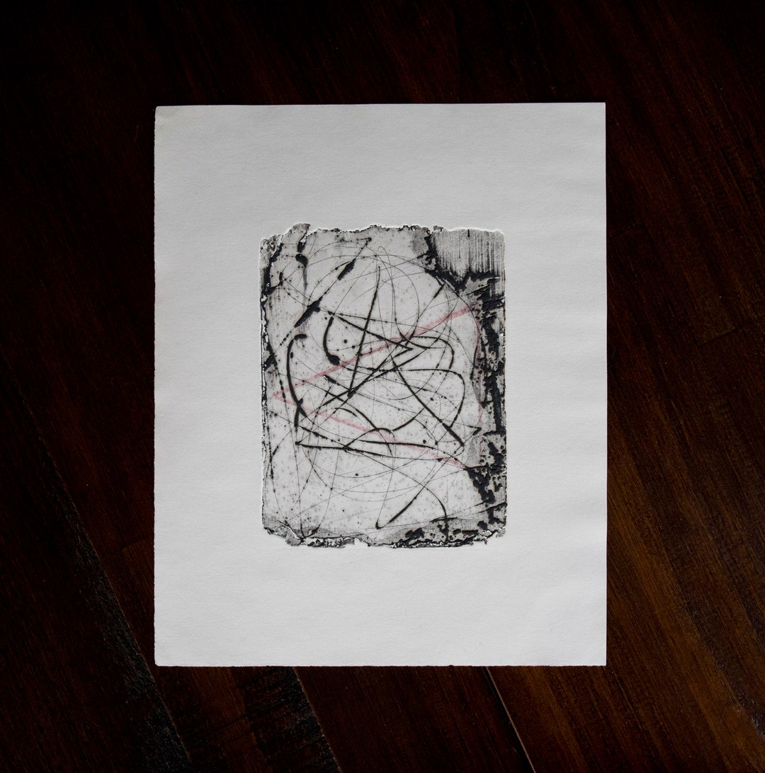 13. Line Metamorphosis Time Lapse in White - Fine Art Etching Print 1 ...