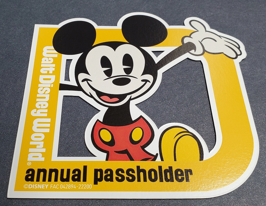 Disney's NEW 'D' Annual Passholder Car Magnet or Sticker Featuring ...