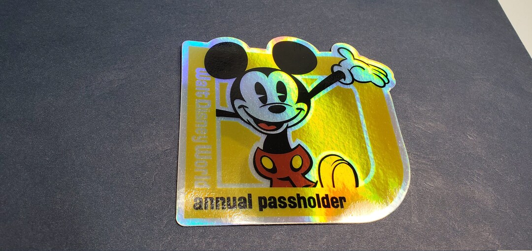 Sticker | Disney's NEW 'D' Annual Passholder Design in HOLO STICKER ...