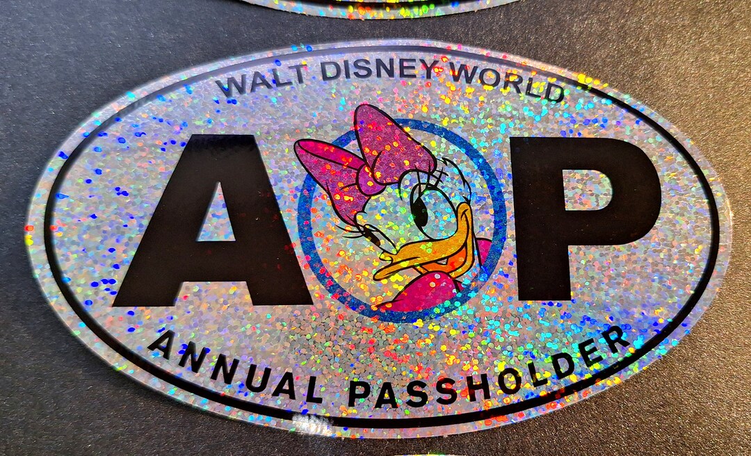 Annual Passholder Vinyl Glitter Stickers Waterproof and UV Resistant ...