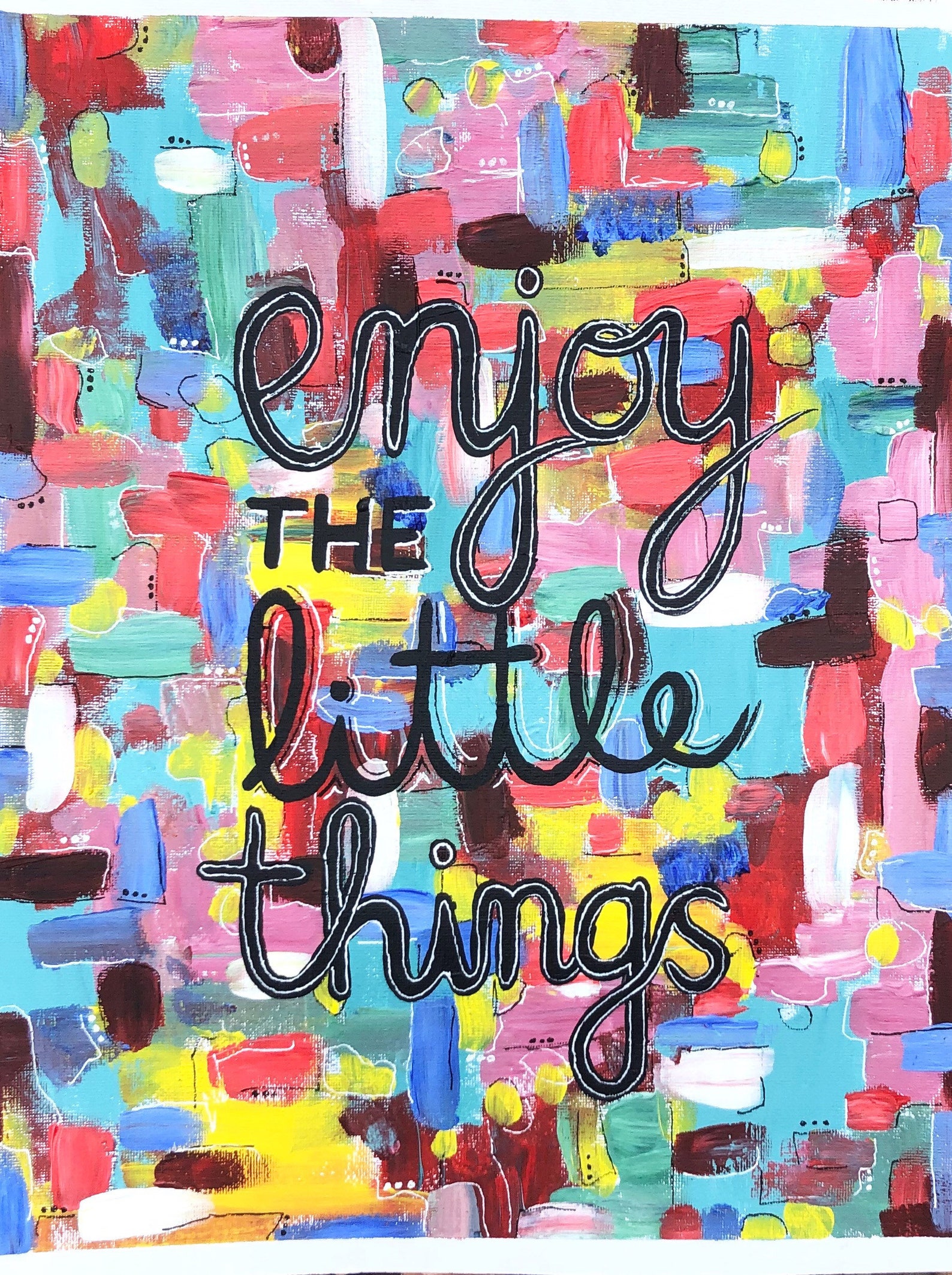 Custom Quote Painting With Abstract Background Handmade to - Etsy